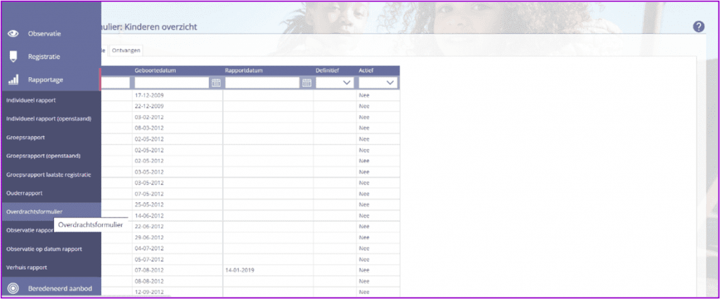 Overdracht van 4-jarigen naar de school - Bazaltgroep